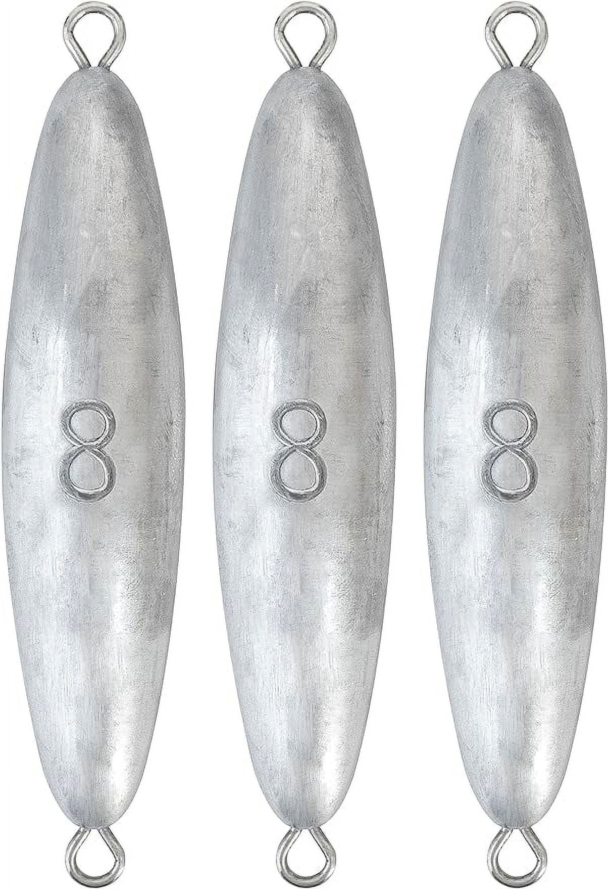 BLUEWING 8oz Torpedo Sinker 3pcs Fishing Weight Sinkers Saltwater ...