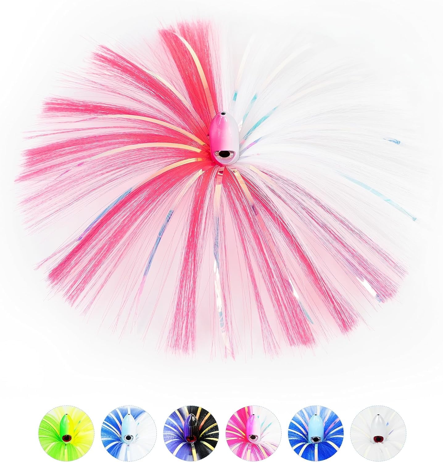 BLUEWING 8oz Trolling Witch Lure with Lead Head Saltwater Fishing Lures ...
