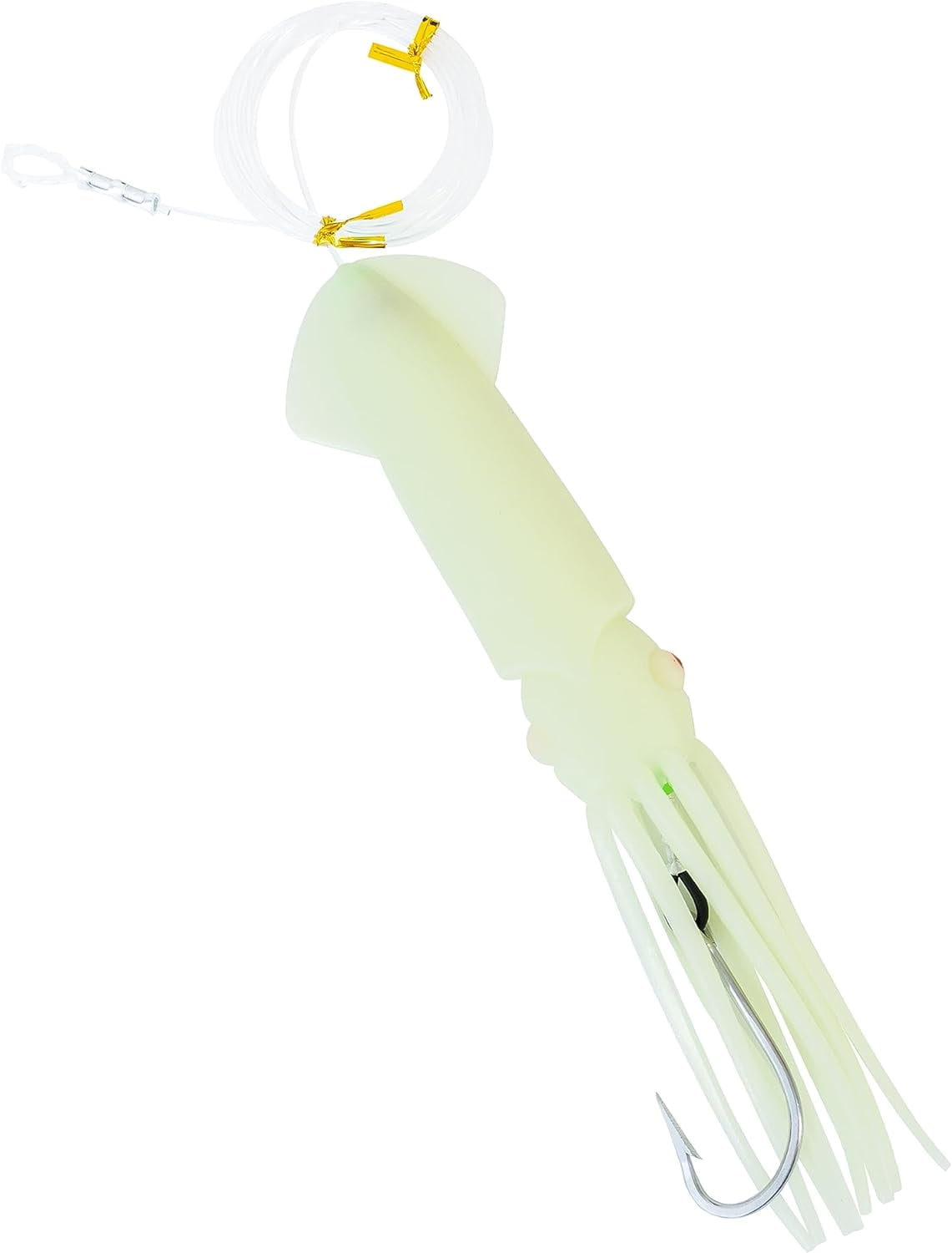 BLUEWING 9in Lighted Glow Squid Lure 1pc LED Saltwater Fishing Lure ...