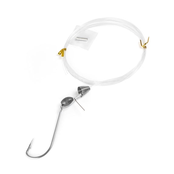 BLUEWING Ballyhoo Pin Rig with 12ft 200lbs Mono Leader and 12/0 O ...