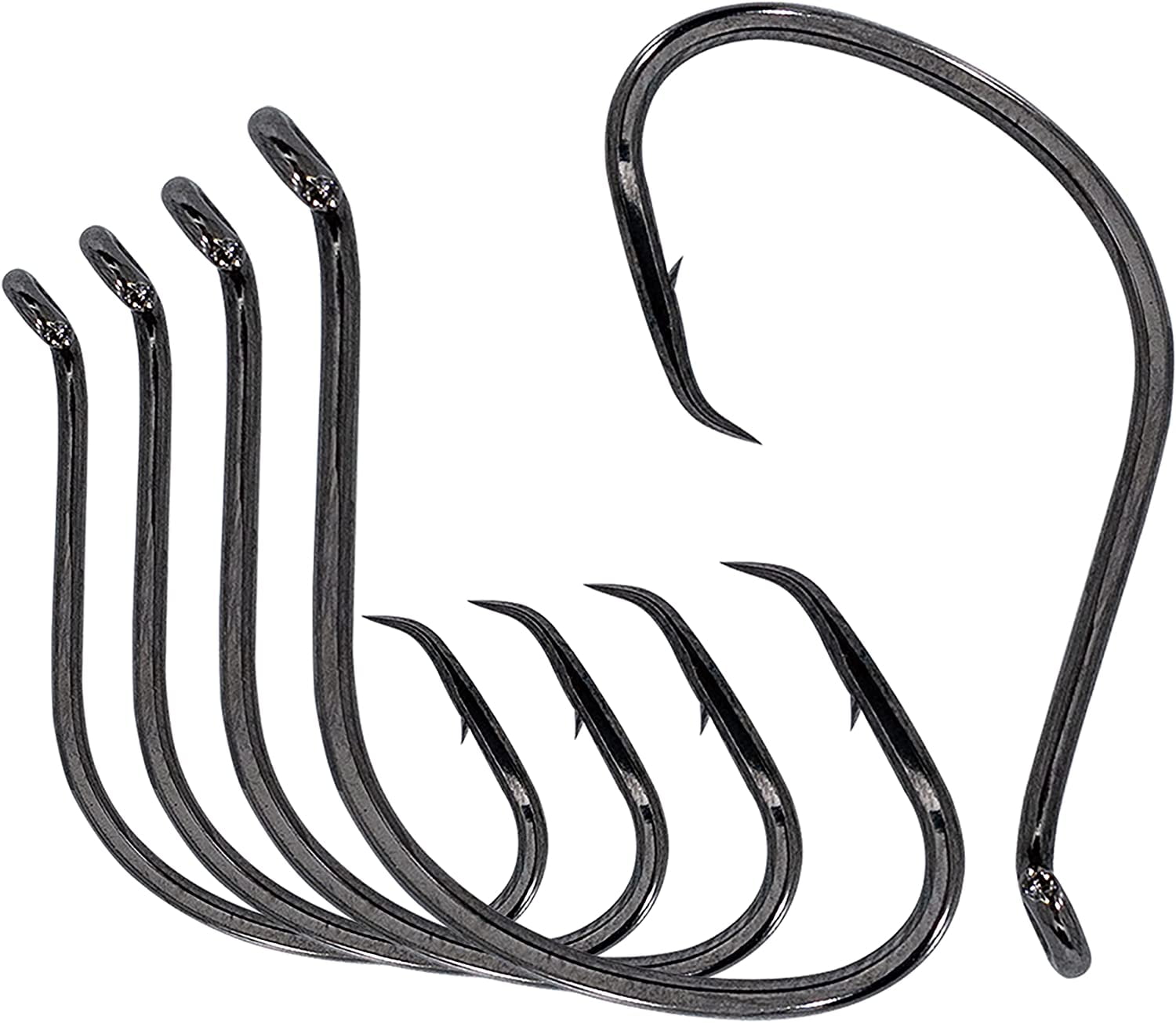 BLUEWING Bent Eye Offset Circle Hooks Fishing Hooks High Carbon Steel ...