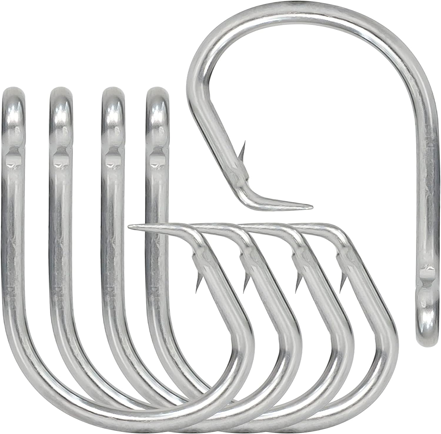 BLUEWING Big Game Circle Hooks 25pcs Heavy Duty Stainless Steel Fishing ...