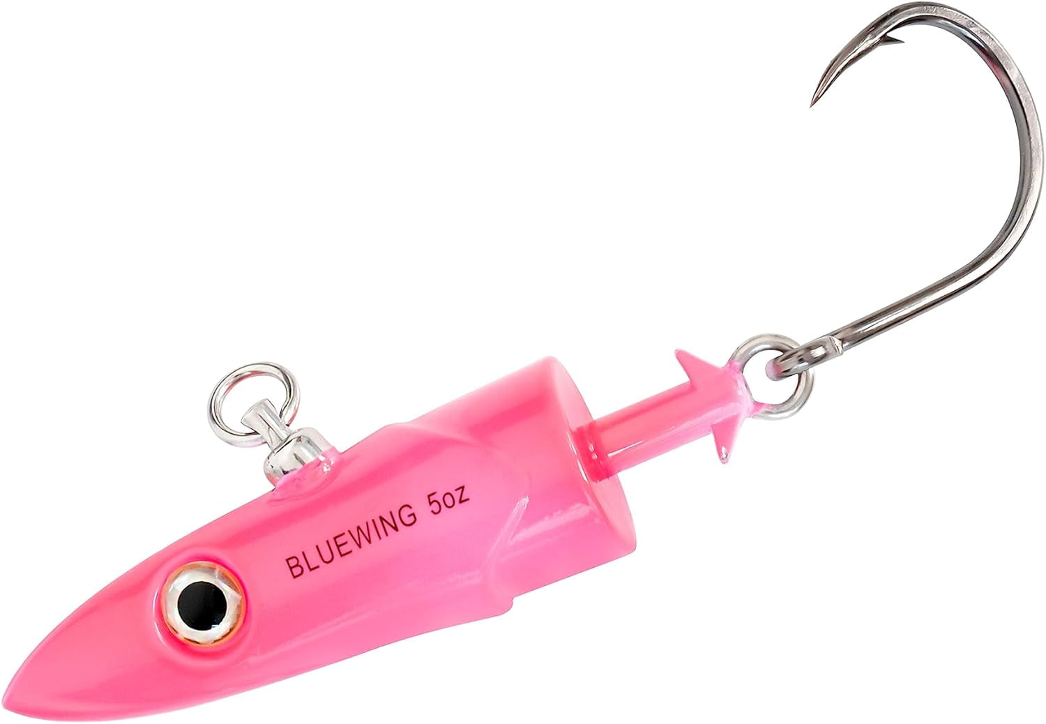 BLUEWING Big Game Jig Head with High Strength Stainless Steel Ball Bearing Swivel and High ...