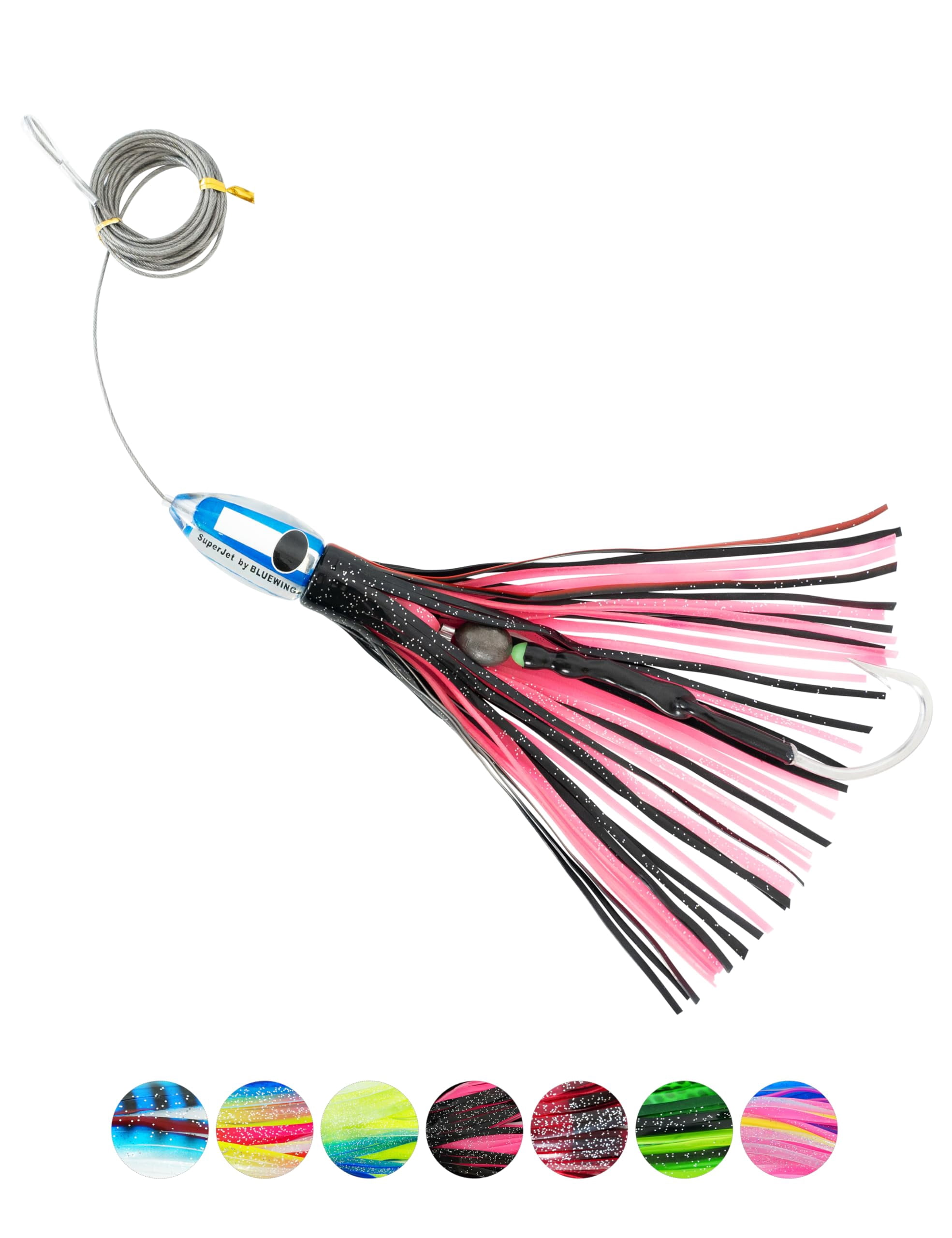 BLUEWING Big Game Trolling Lure 11in SuperJet Fishing Lures Saltwater ...