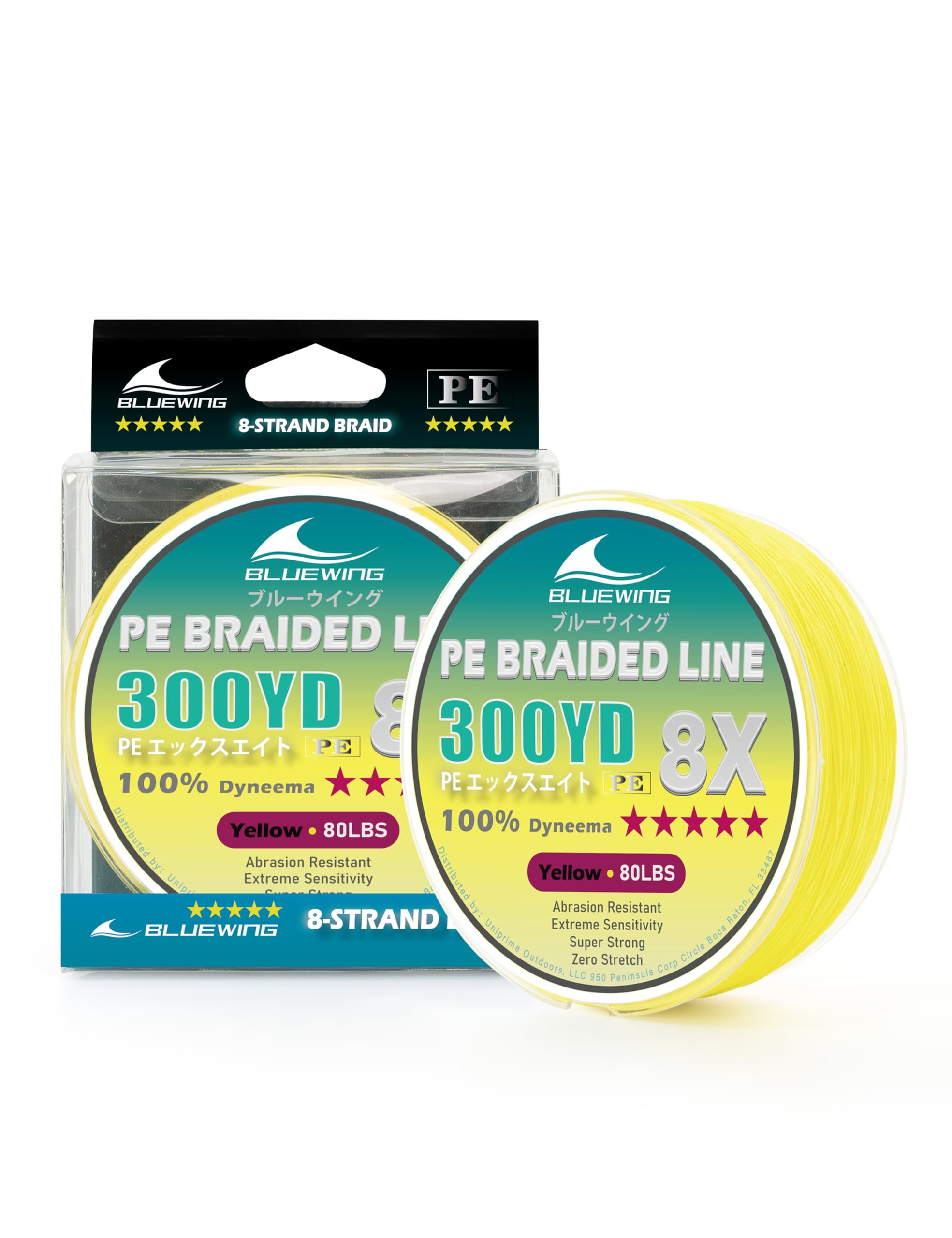 BLUEWING Braided Fishing Line 8 Strands PE Braid Fishing Lines Thin ...