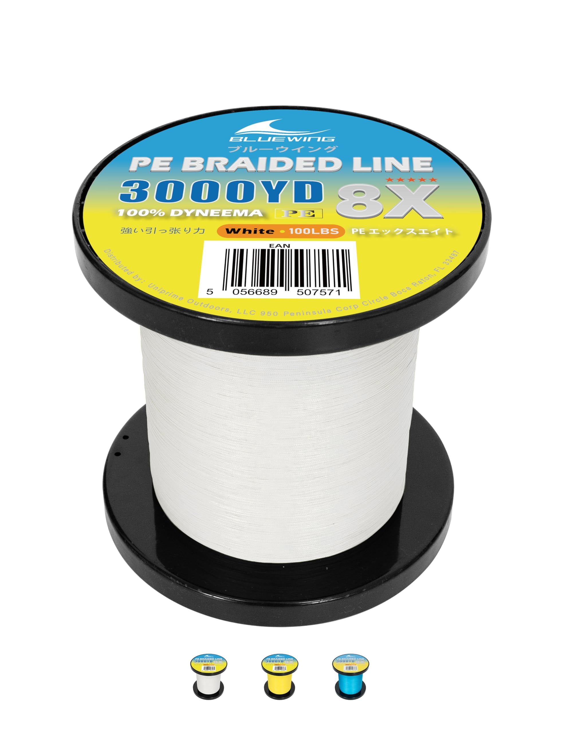 BLUEWING Braided Fishing Line 8 Strands PE Braid Fishing Lines Thin ...