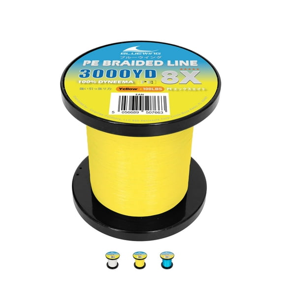 BLUEWING Braided Fishing Line 8 Strands PE Braid Fishing Lines Thin ...