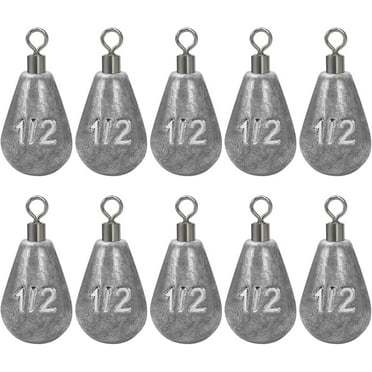 50pcs Fishing Sinkers Line Connector Sinkers Slider Heavy Duty Swivels ...