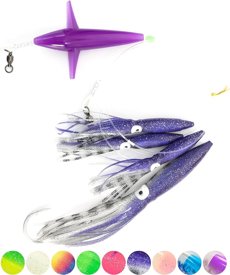 BLUEWING Daisy Chain Big Game Daisy Bird Bulb Squid Trolling Bird Tuna ...