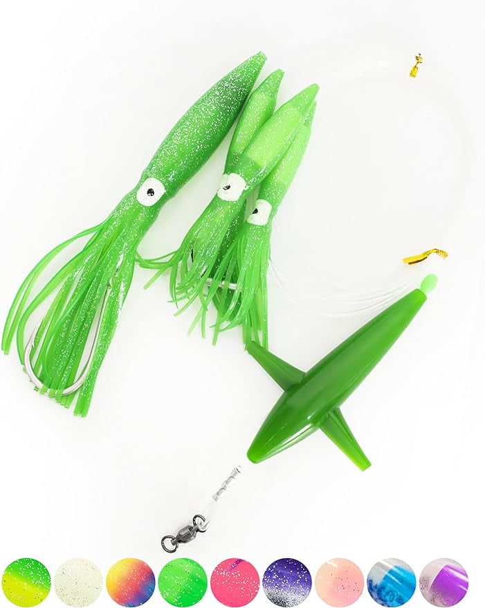 BLUEWING Daisy Chain Big Game Daisy Bird Bulb Squid Trolling Bird Tuna ...