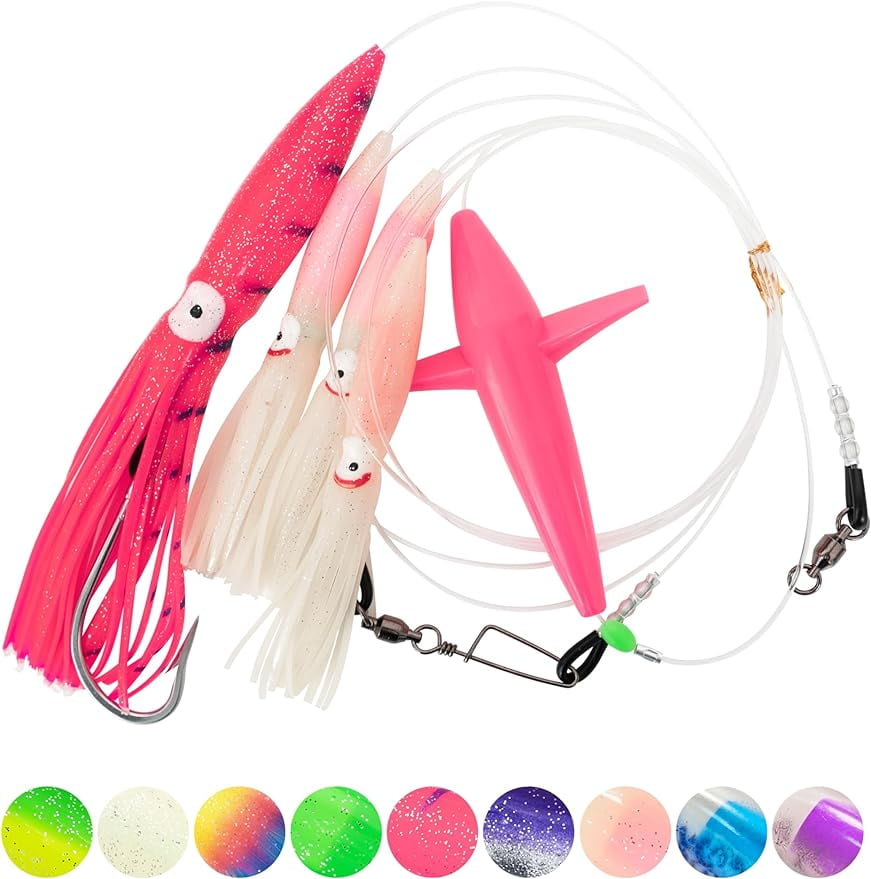 BLUEWING Daisy Chain Big Game Daisy Bird Bulb Squid Trolling Bird Tuna ...