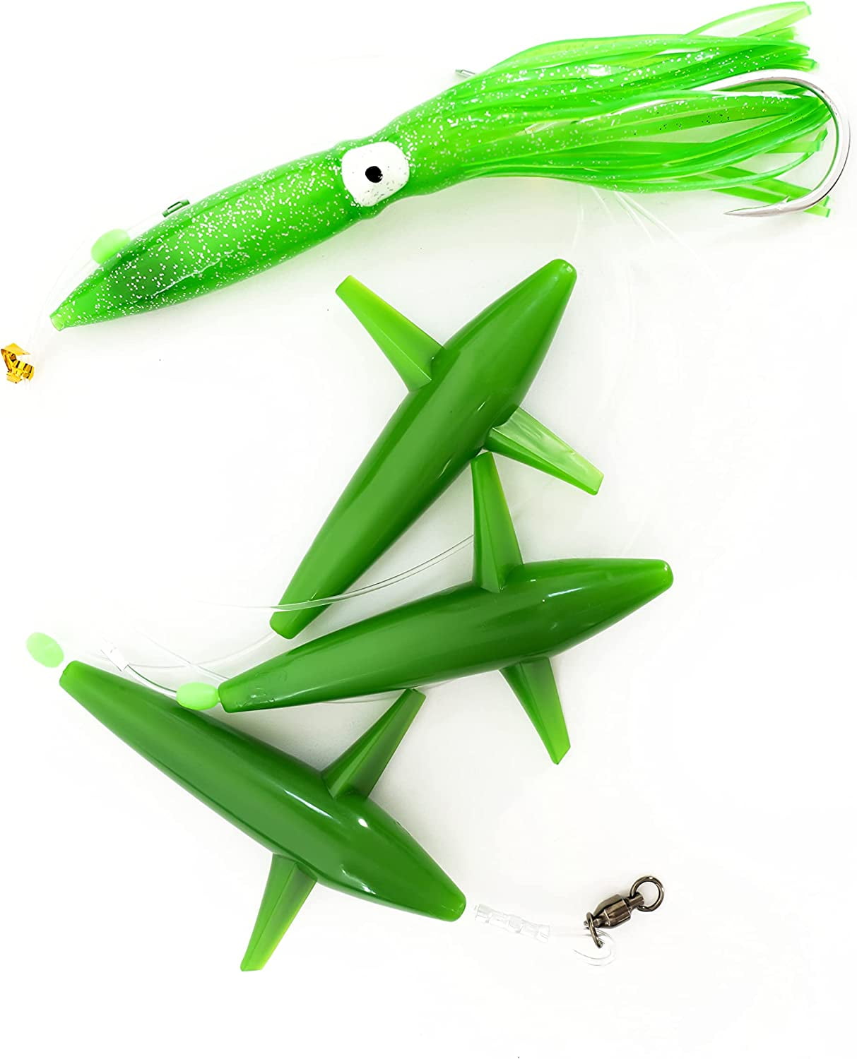 BLUEWING Fishing Daisy Chain Big Game Daisy Bird Bulb Squid Trolling ...