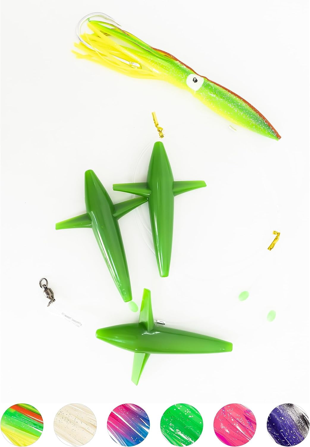 BLUEWING Fishing Daisy Chain Big Game Daisy Bird Bulb Squid Trolling ...