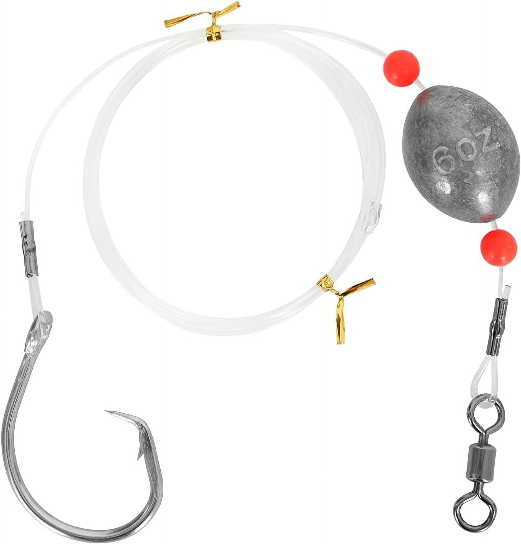 BLUEWING Fishing Grouper Rig Saltwater Fishing Bottom Rig with 2/4/6 ...