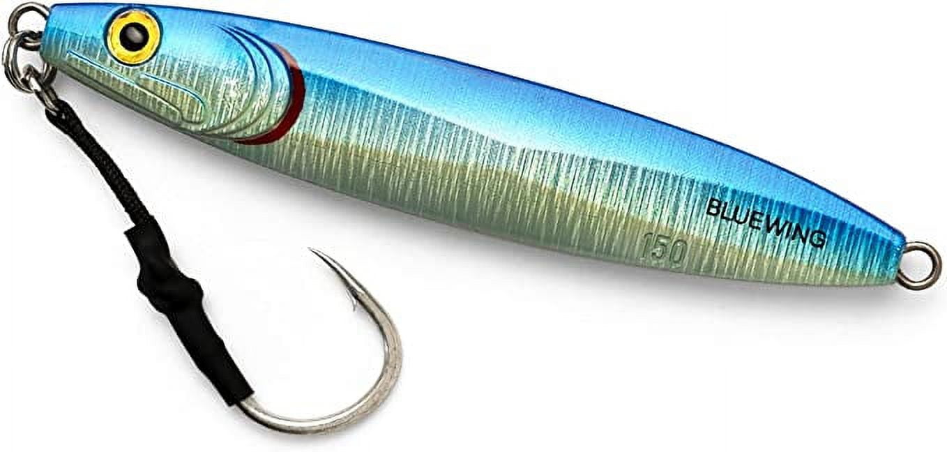 BLUEWING Fishing Lures Slow Pitch Jig Flat Fall Jigging Pitching Lures Vertical Jigs, Baits with ...