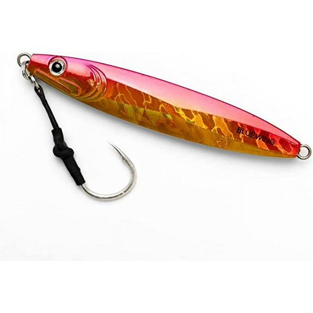 BLUEWING Fishing Lures Slow Pitch Jig Flat Fall Jigging Pitching Lures Vertical Jigs, Baits with ...