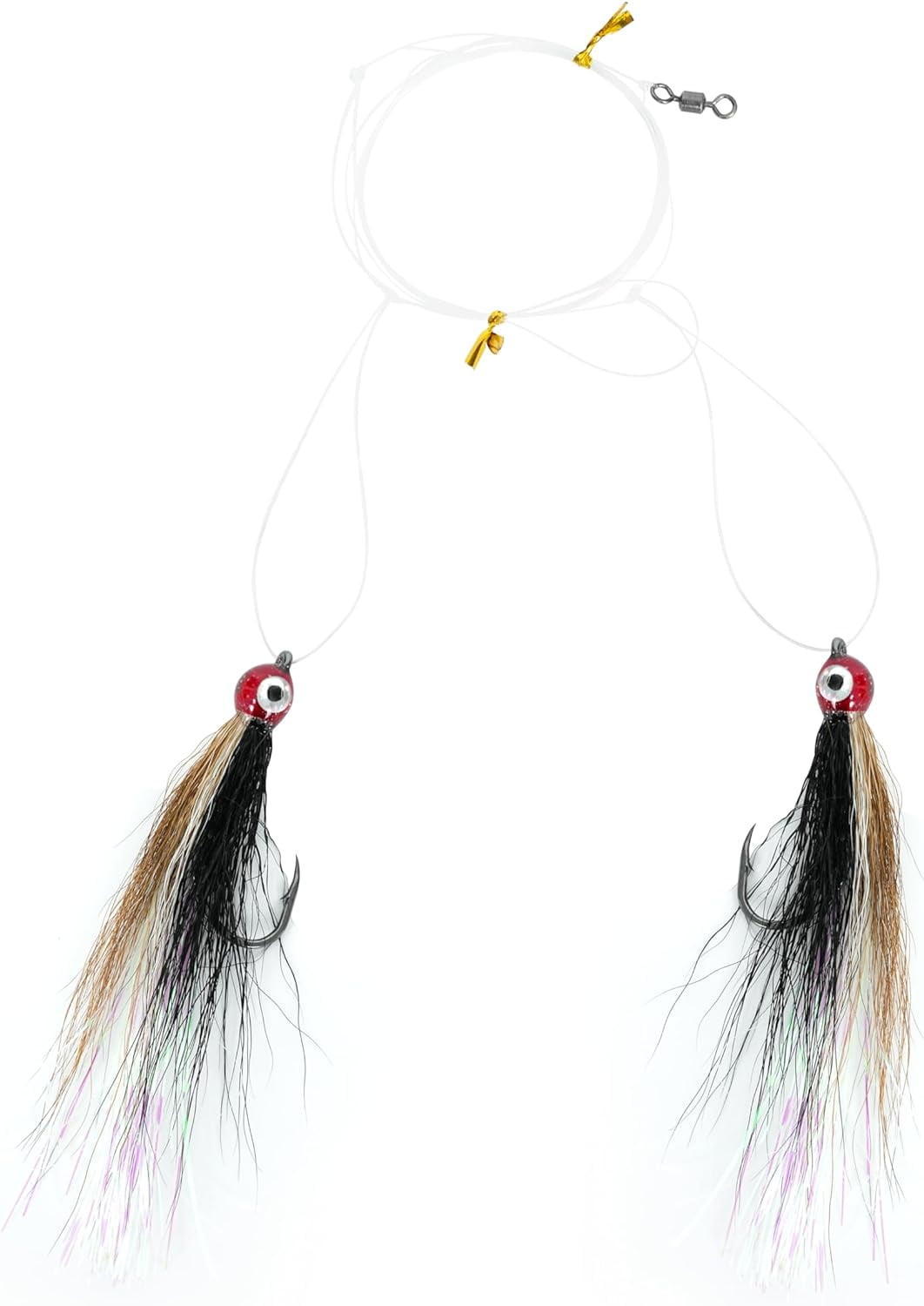 BLUEWING Fishing Rigs HI-LO Rig 3D Eyes with Flash Series Bucktail ...