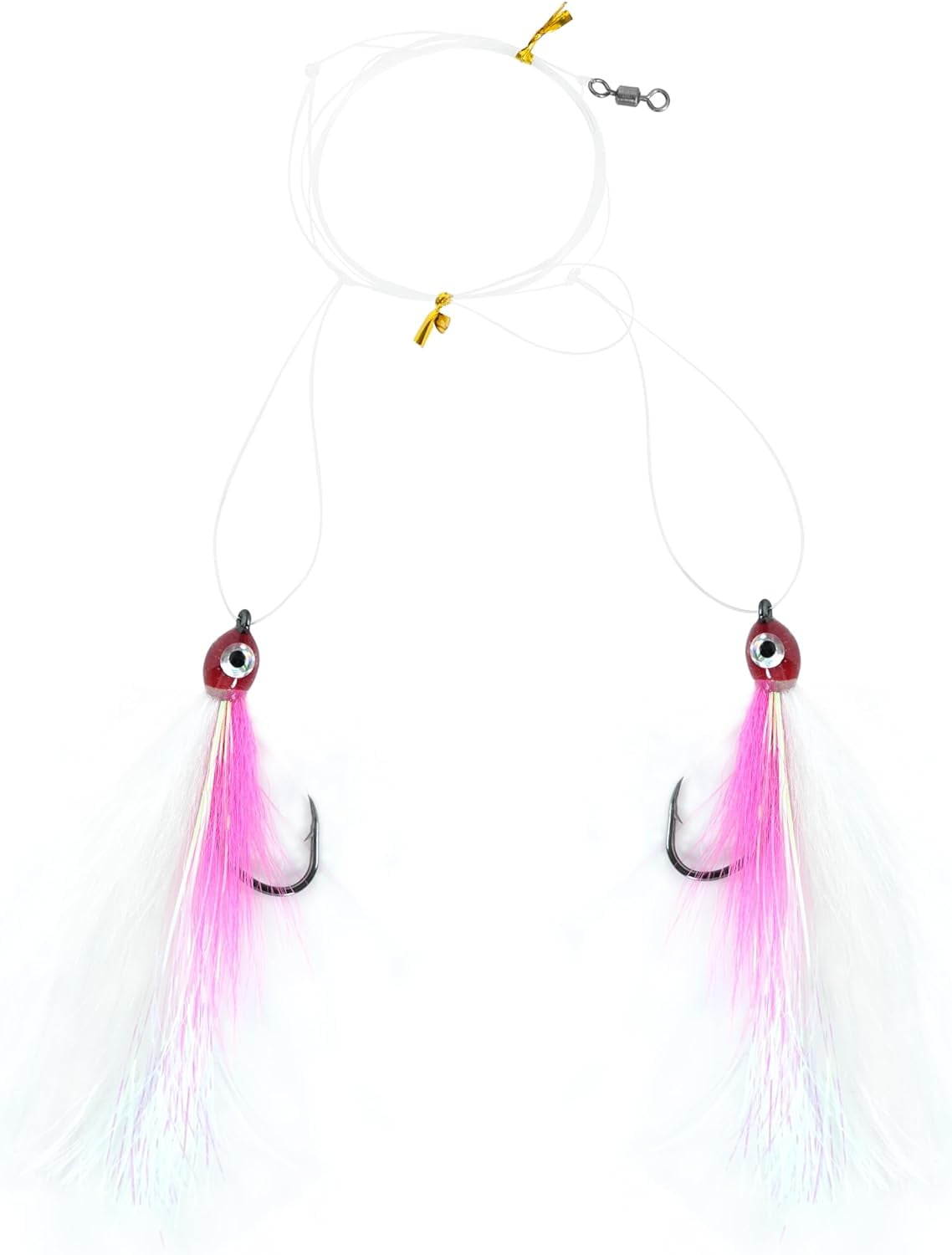 BLUEWING Fishing Rigs HI-LO Rig 3D Eyes with Flash Series Bucktail ...