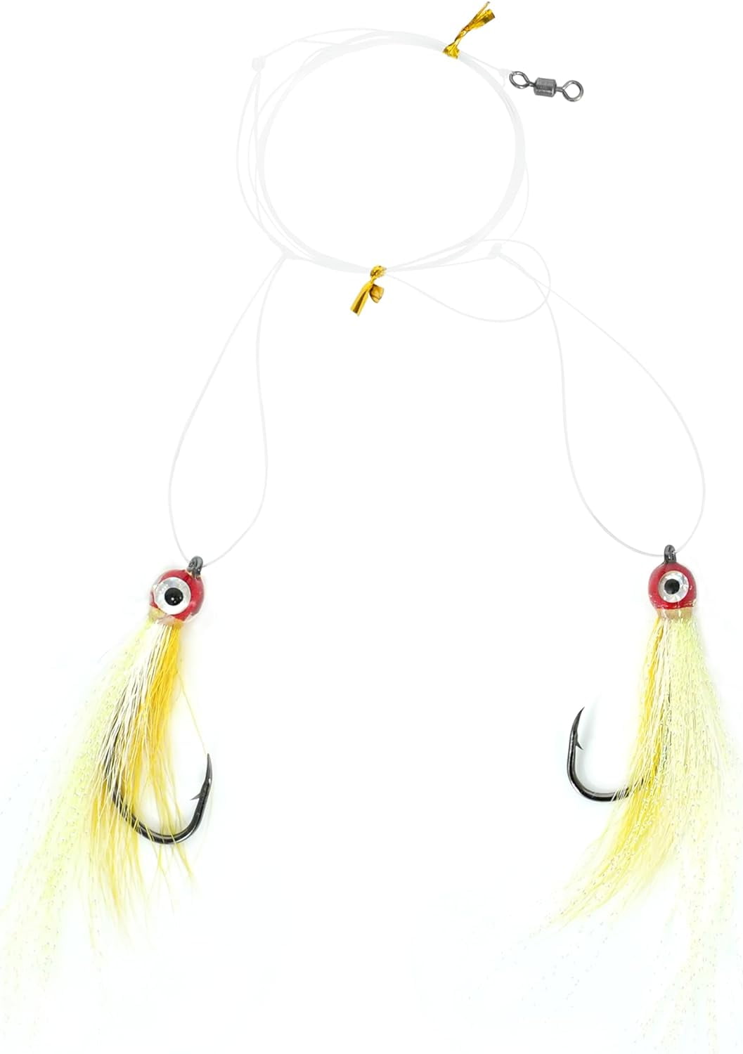 BLUEWING Fishing Rigs HI-LO Rig 3D Eyes with Flash Series Bucktail ...