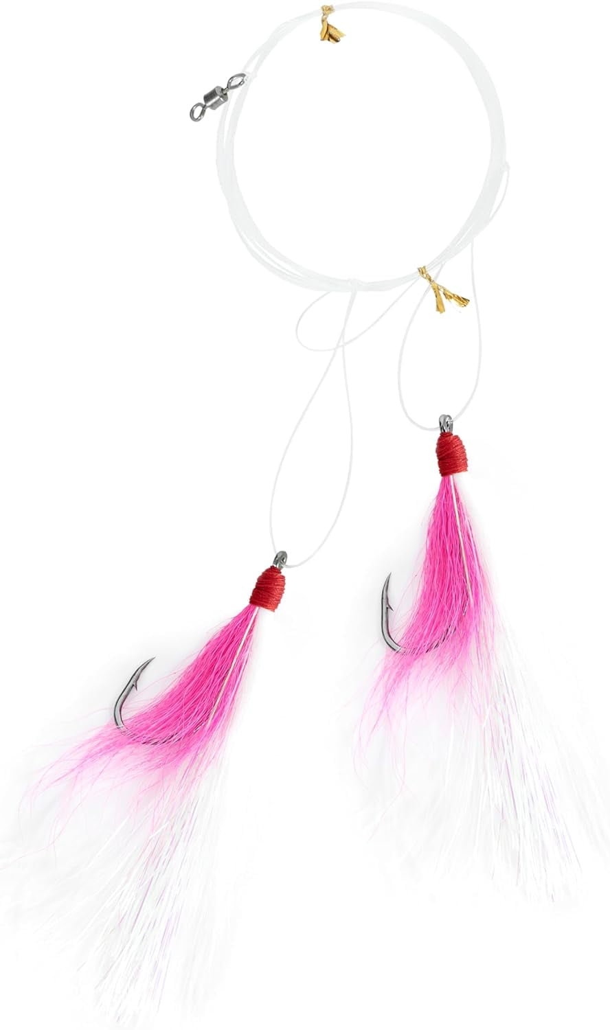 BLUEWING Fishing Rigs HI-LO Rig Bucktail Flash Series Bucktail Mylar ...