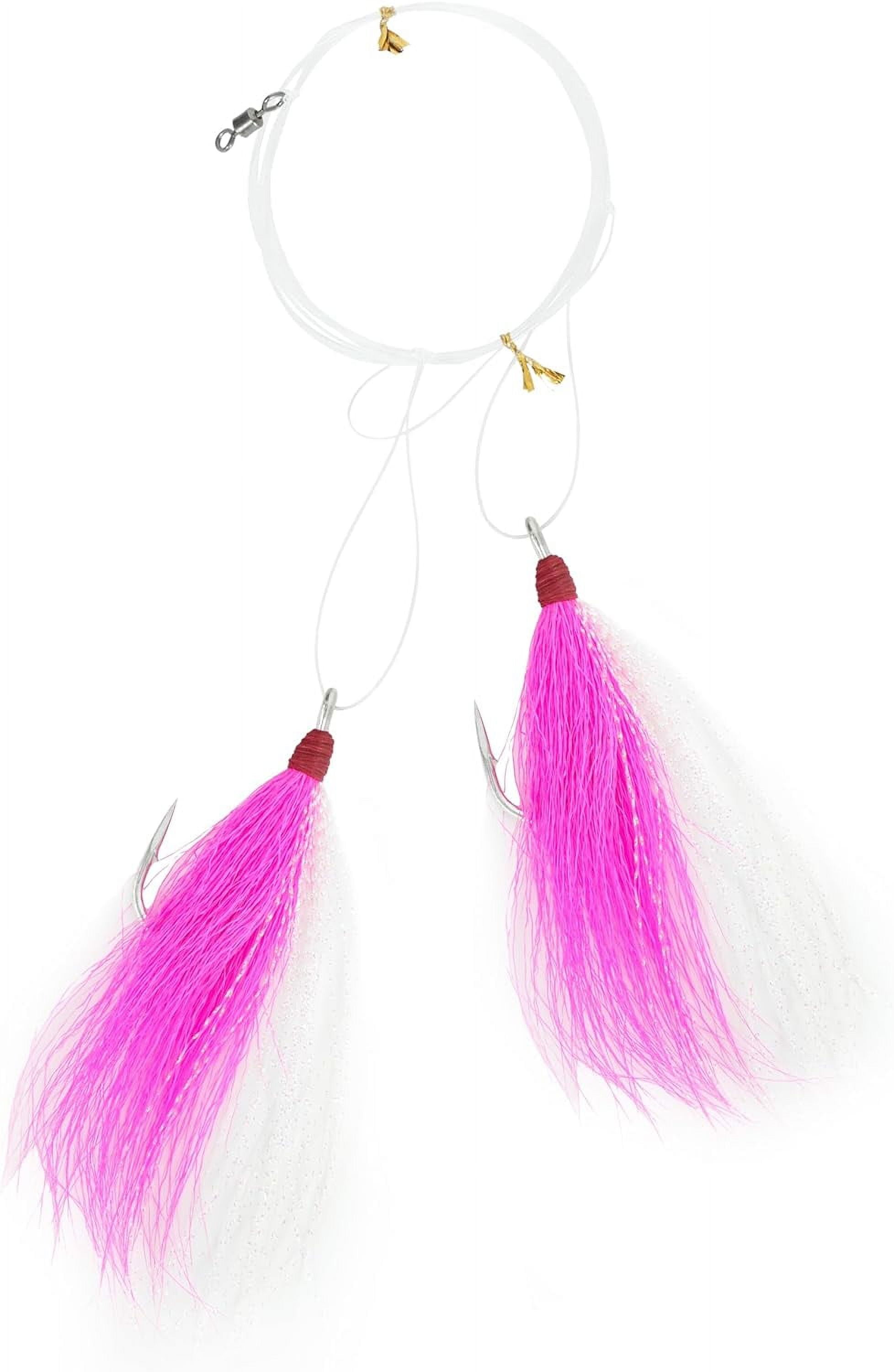 BLUEWING Fishing Rigs HI-LO Rig Sparkle Series Bucktail Mylar Flash ...