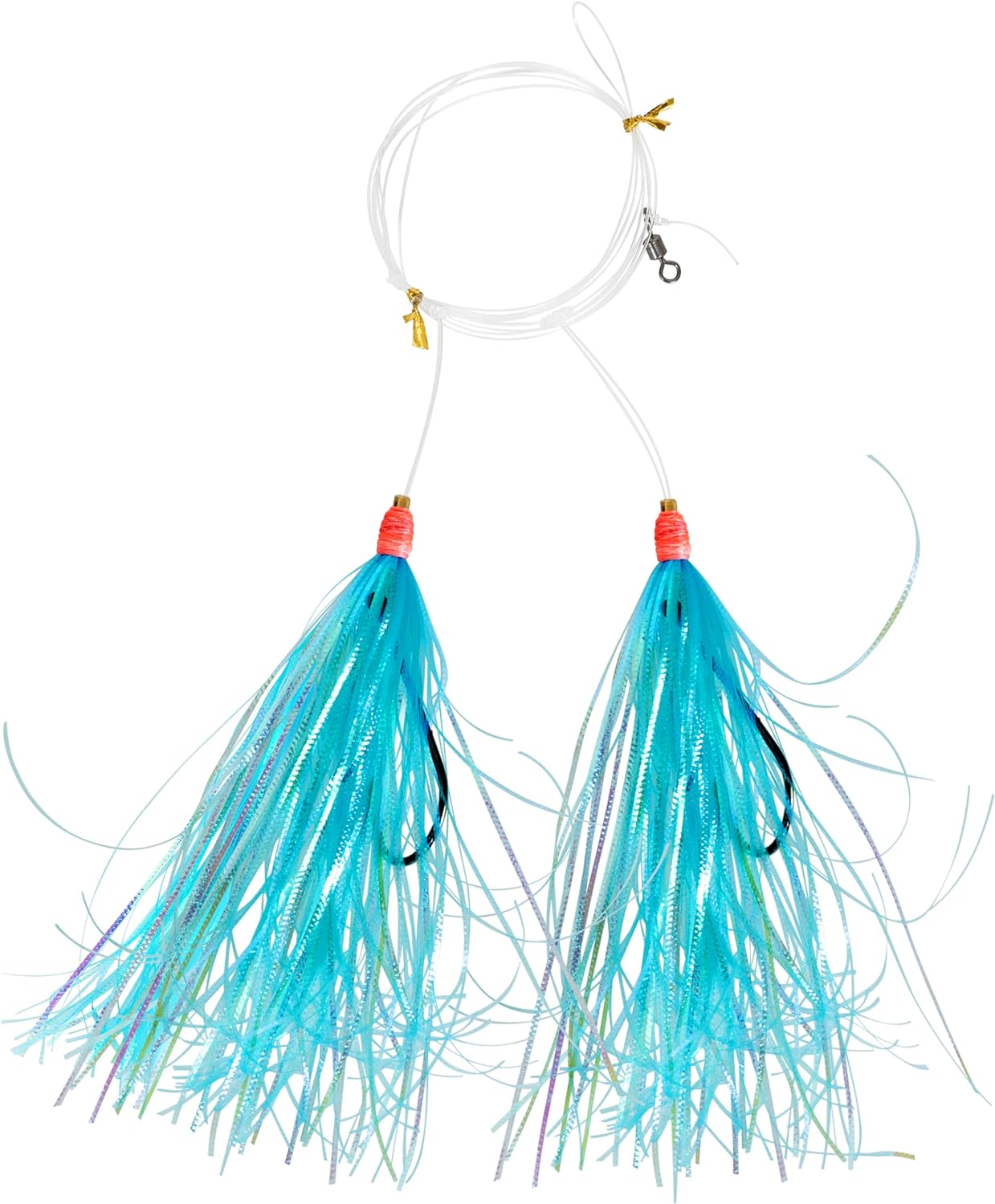 BLUEWING Fishing Rigs Mylar HI-LO Rig Bucktail Mylar Flash Teaser Rig ...
