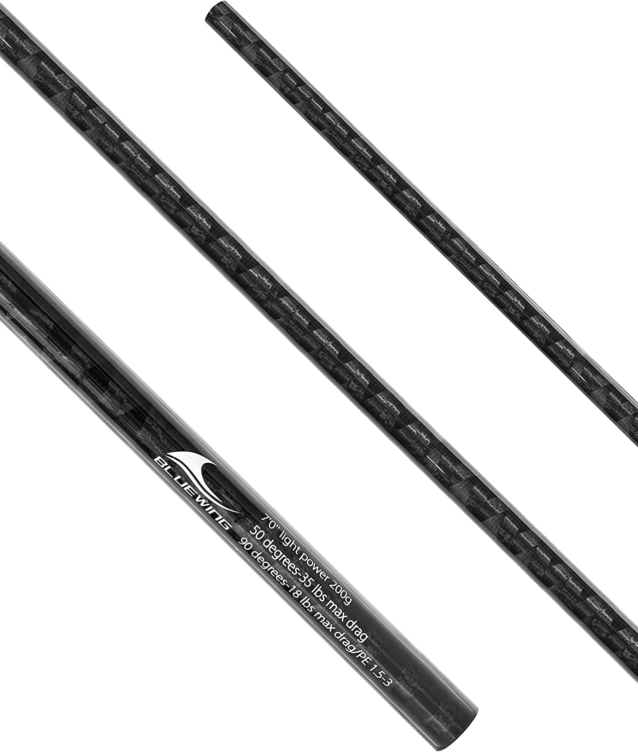 BLUEWING Fishing Rod Blanks 1 Piece Fishing Pole Carbon Fiber Fishing ...