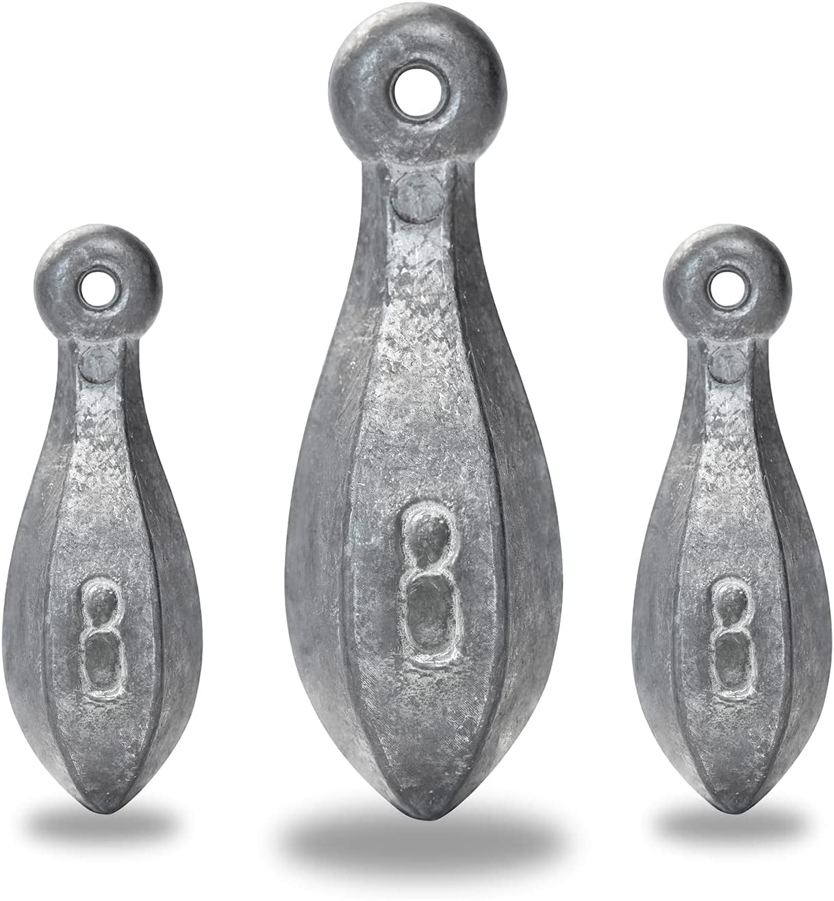 BLUEWING Bank Sinker 3LB Box Fishing Weights Sinkers Saltwater Bullet ...