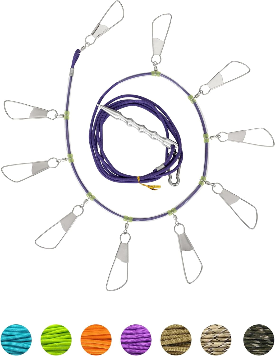 BLUEWING Fishing Stringer with Stainless Steel Snap Locks, 5ft Floating ...