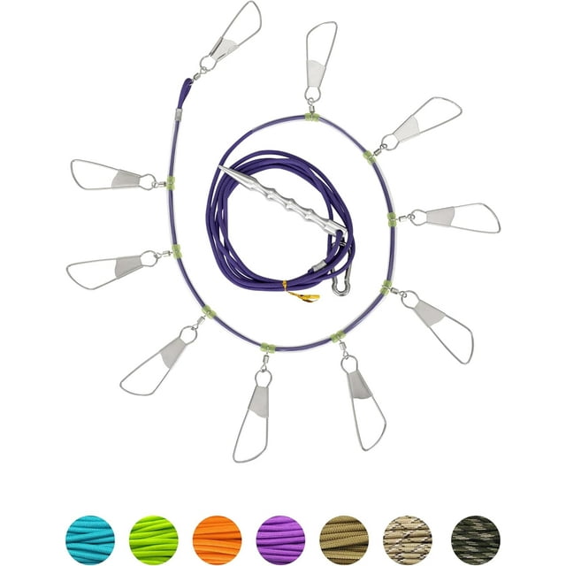 BLUEWING Fishing Stringer with Stainless Steel Snap Locks, 5ft Floating ...