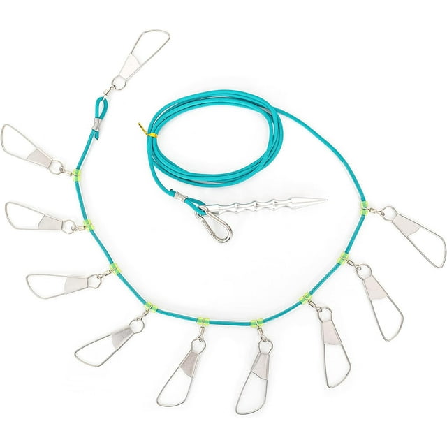 BLUEWING Fishing Stringer with Stainless Steel Snap Locks, 8ft Floating ...