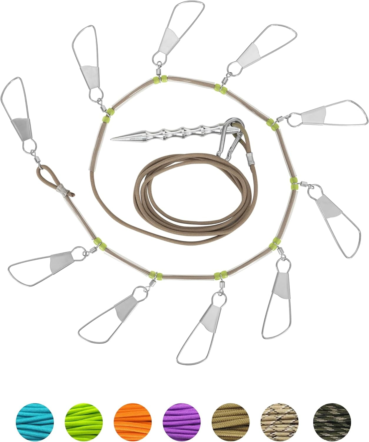 BLUEWING Fishing Stringer with Stainless Steel Snap Locks, 8ft Floating ...