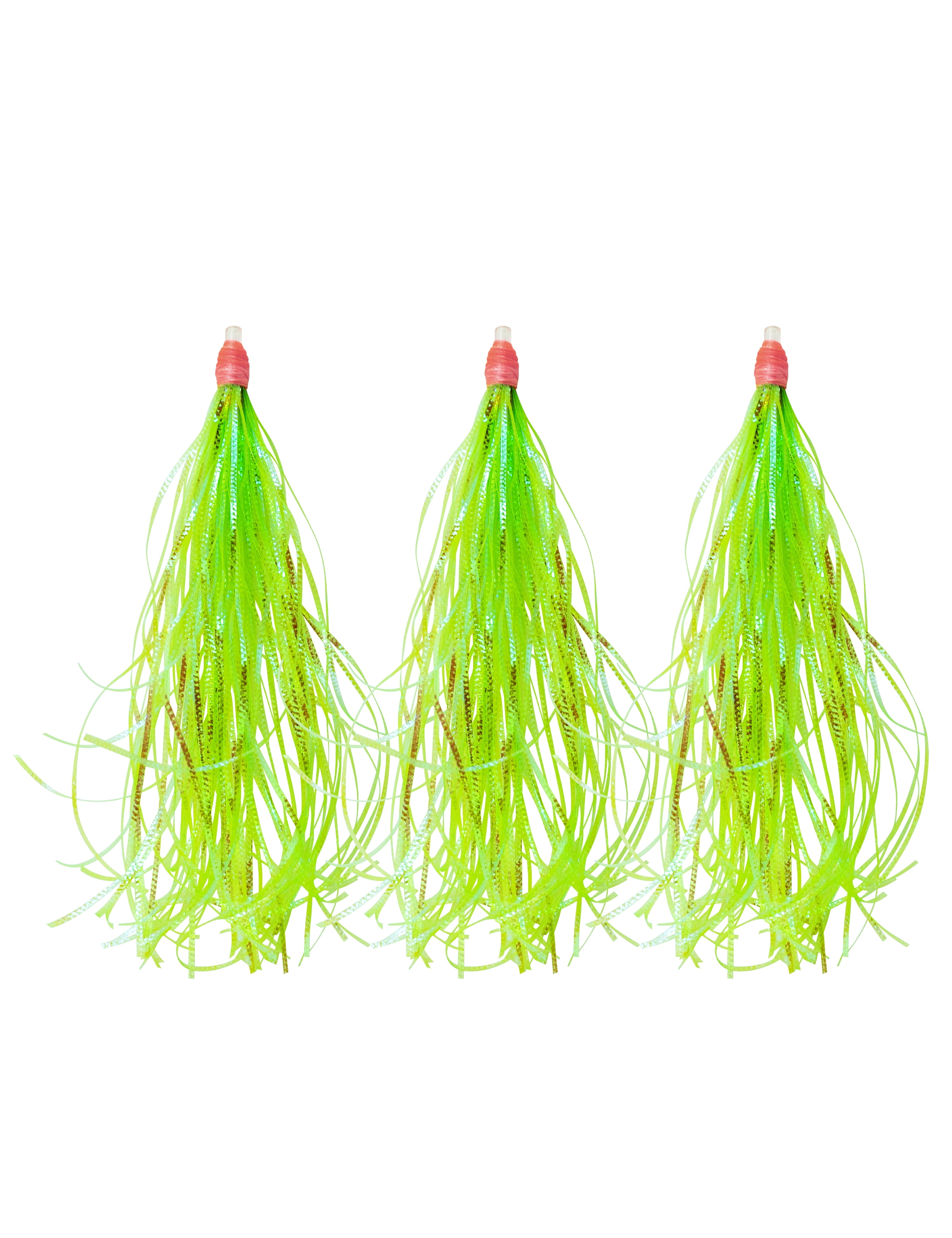 BLUEWING Fishing Teaser Lure 3pcs Mylar Flash Duster Skirt Lure Mylar ...