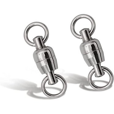 Dr.Fish 100pcs Rolling Barrel Swivels 88LB Fishing Swivel Solid Ring ...