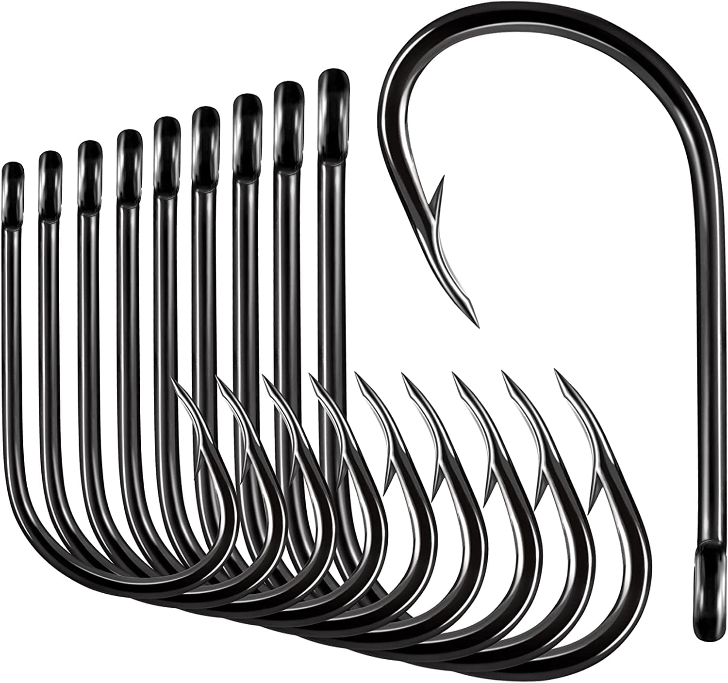 BLUEWING Light Offset Live Bait Hooks Fishing Hooks Cutting Point Hooks ...