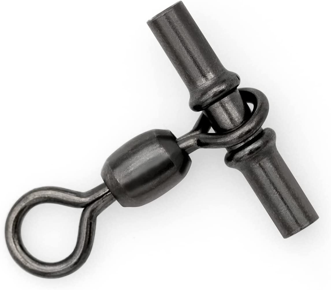BLUEWING Rolling Barrel Fishing Swivel 3-Way Swivels Fishing Tackle ...