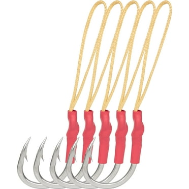 BLUEWING Bent Eye Offset Wide Gap Circle Hooks 10pcs Fishing Hooks High Carbon Steel Fishing ...