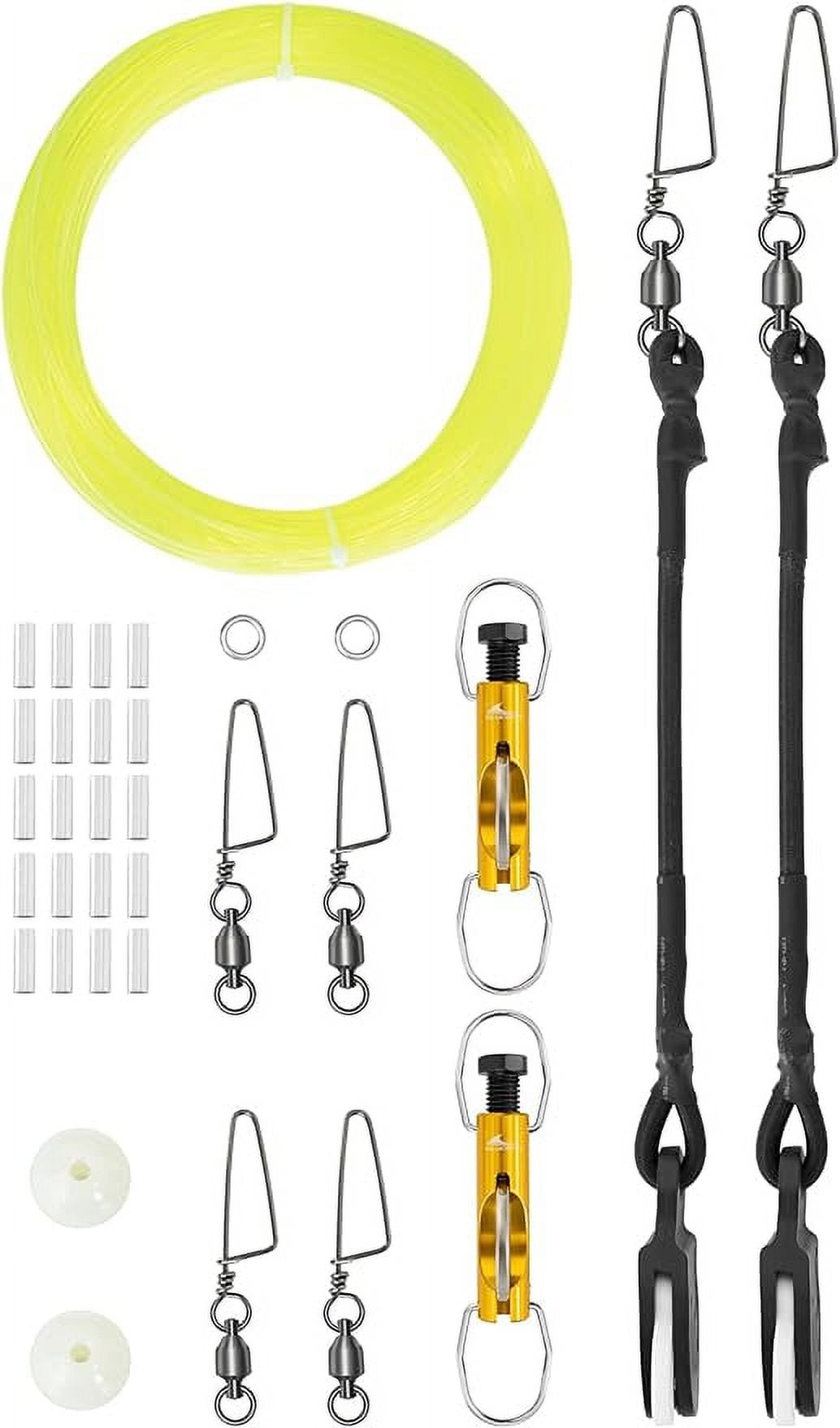 BLUEWING Single Outrigger Rigging Kit All-in-One Kit with 400lb Mono ...