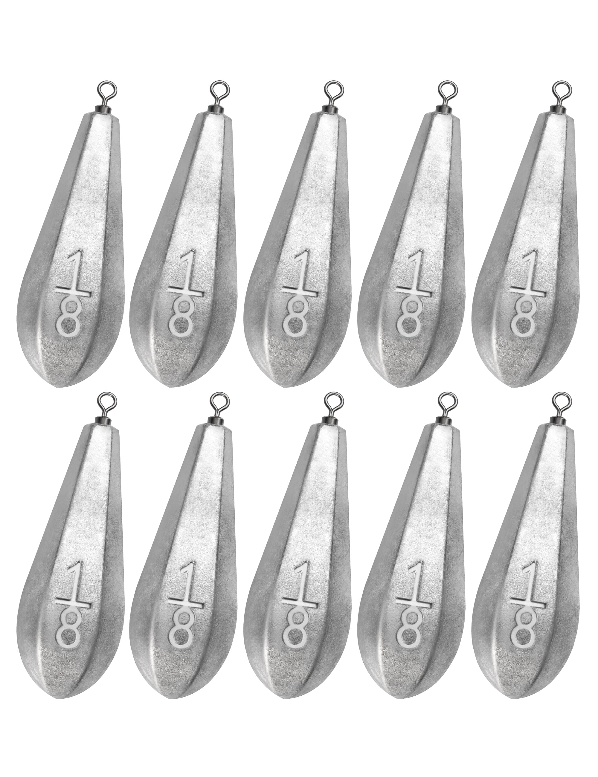 BLUEWING Swivel Bank Sinkers Fishing Weights Lead Sinkers with Swivel ...