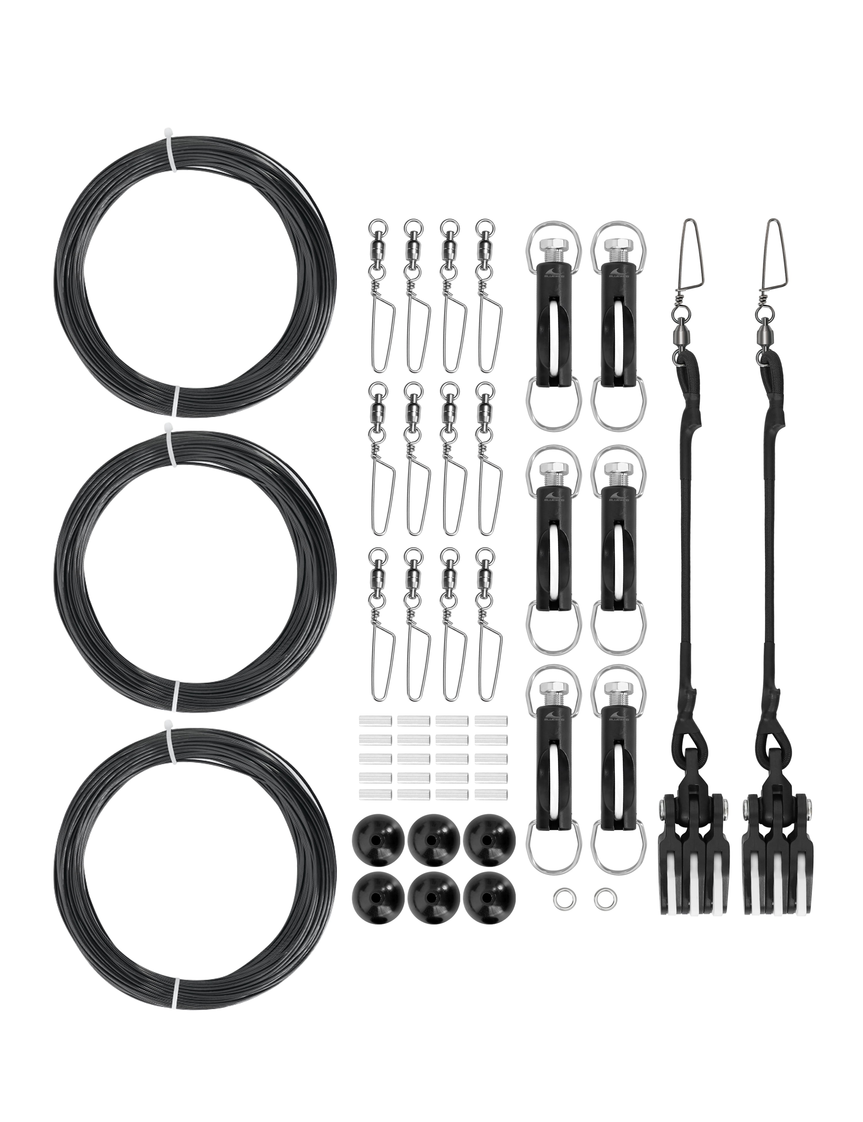 BLUEWING Upgraded Triple Outrigger Rigging Kit All-in-One with 400lb ...