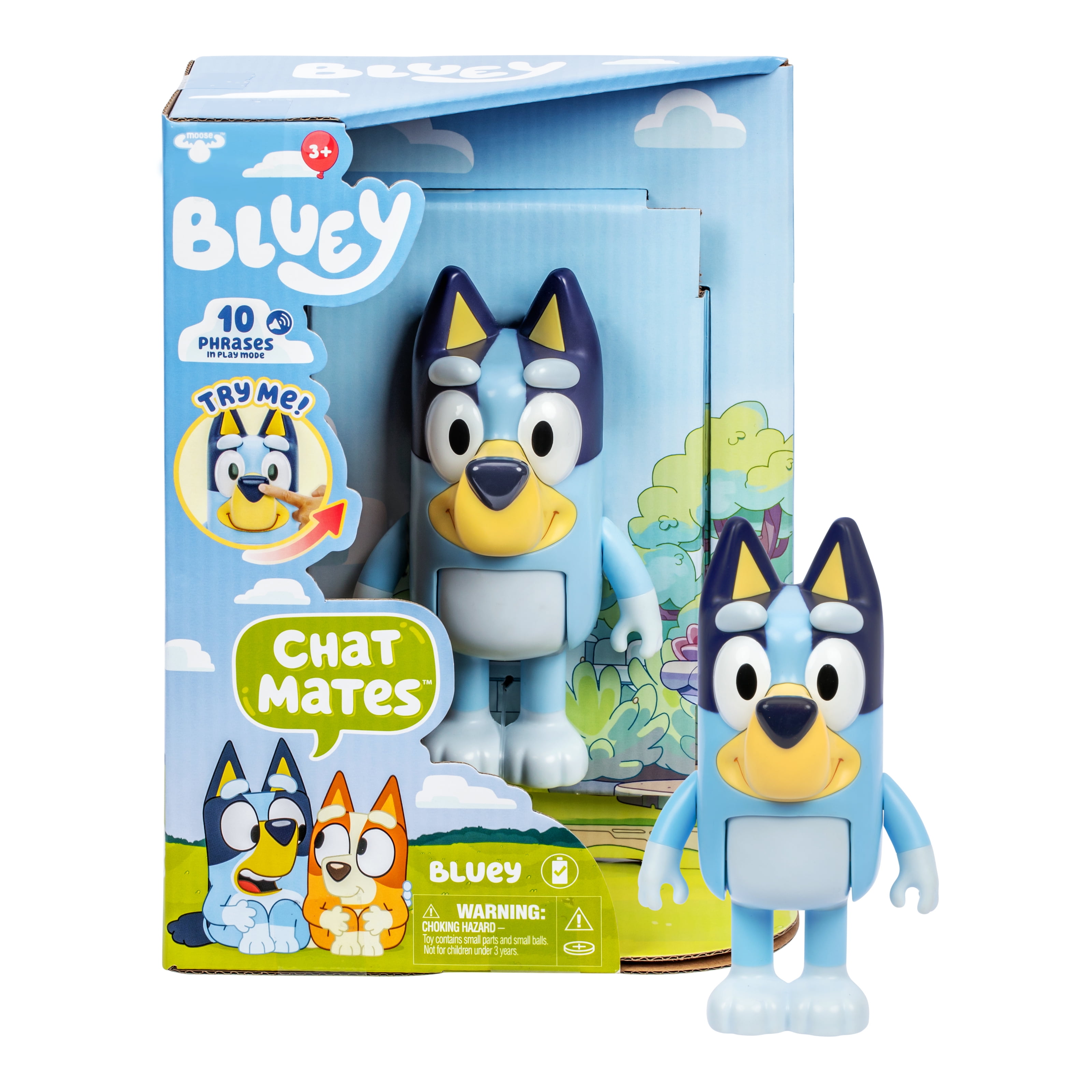Bluey Chat Mates, Press Bluey's Nose and Hear 10 phrases from the Show ...