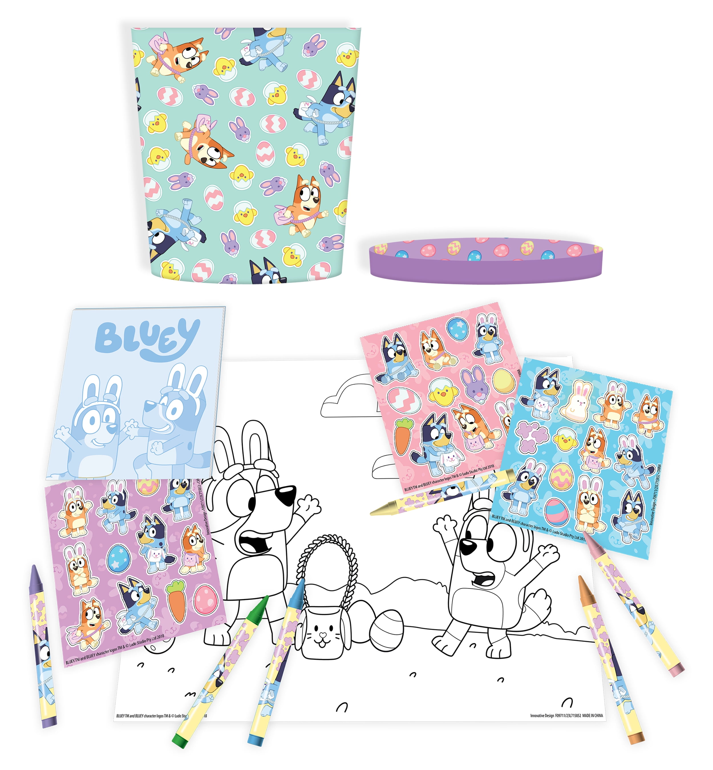 Bluey Easter Paper Cup of Doodles Art Kit, Party Favor, for Children ...