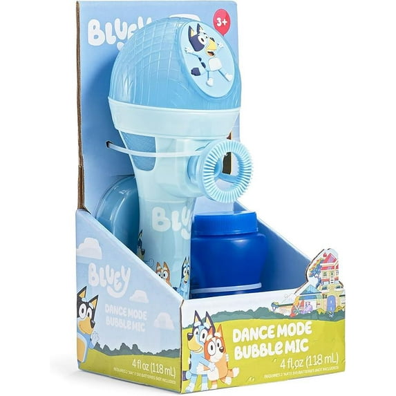 BLUEY Dance Mode Bubble Machine and Toy Microphone | Bluey Toy for Baby ...
