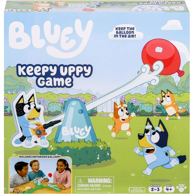 BLUEY Board Toy: Keepy Uppy Game for 2-3 Players. Motorized Balloon ...