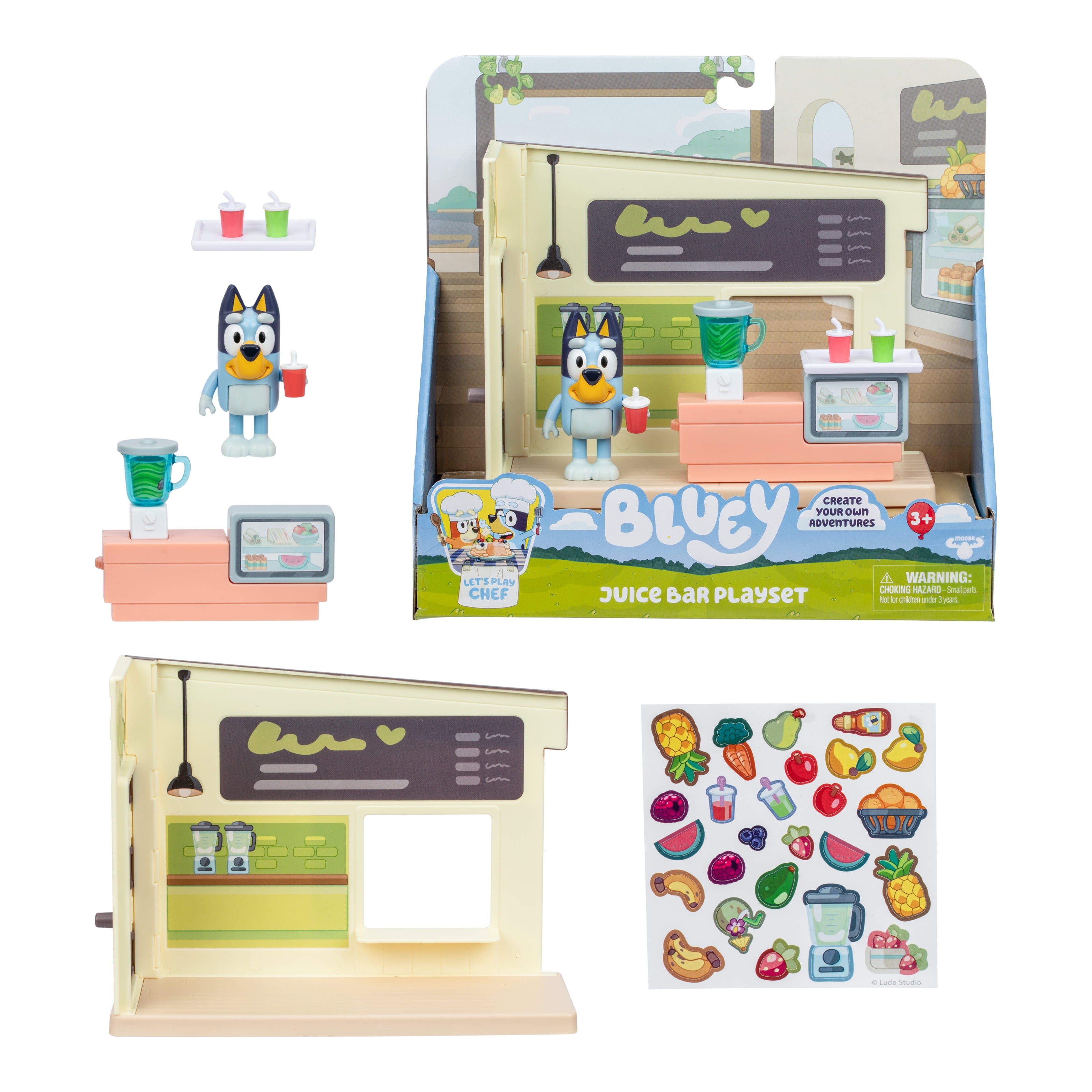 BLUEY LETS PLAY CHEF MINI PLAYSET JUICE BAR - Walmart.com