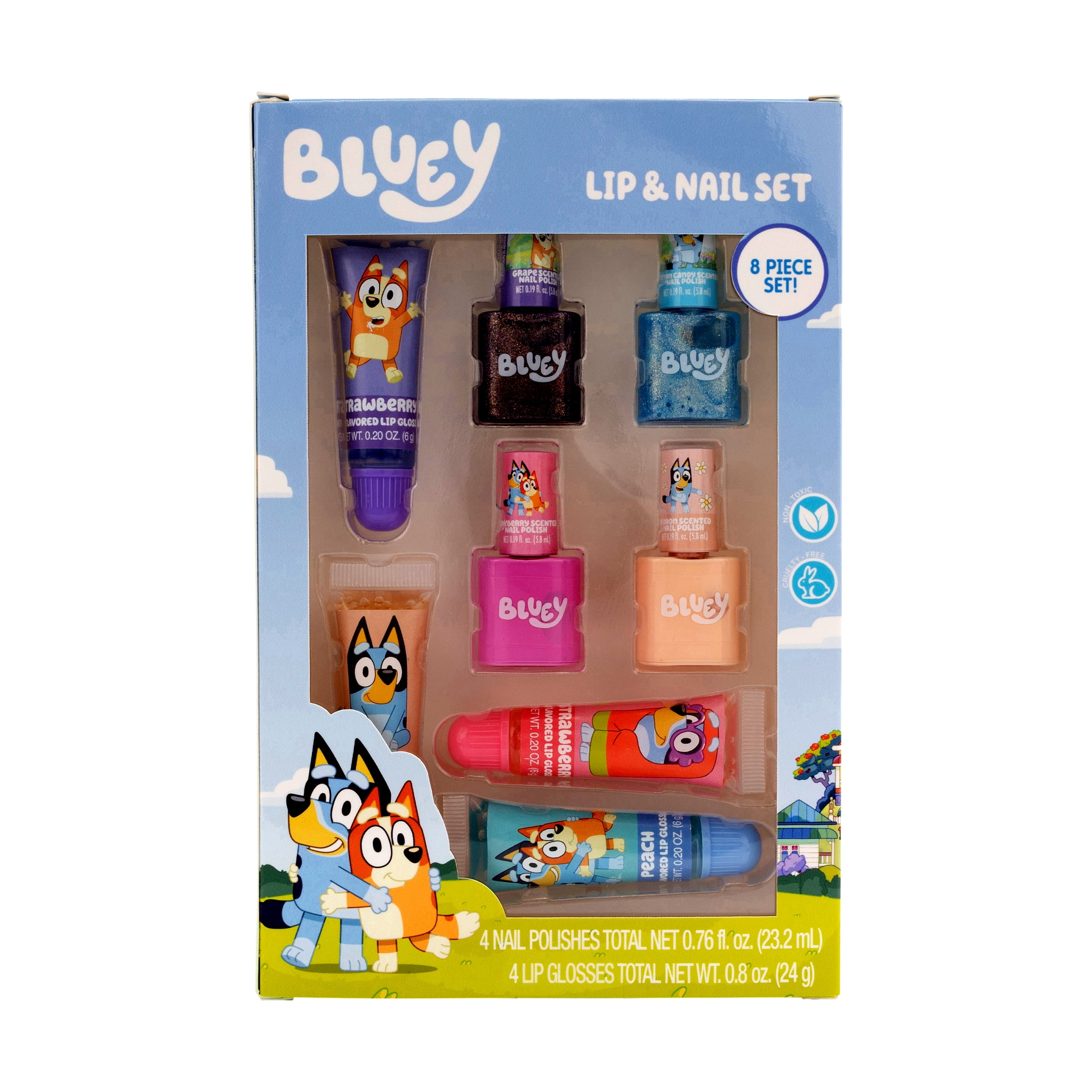 Bluey Lip & Nail Set, 8 Pieces, Multiple Colors - Walmart.com