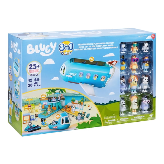 Bluey Transforming Plane 3-in-1 Mega Playset - Walmart.com
