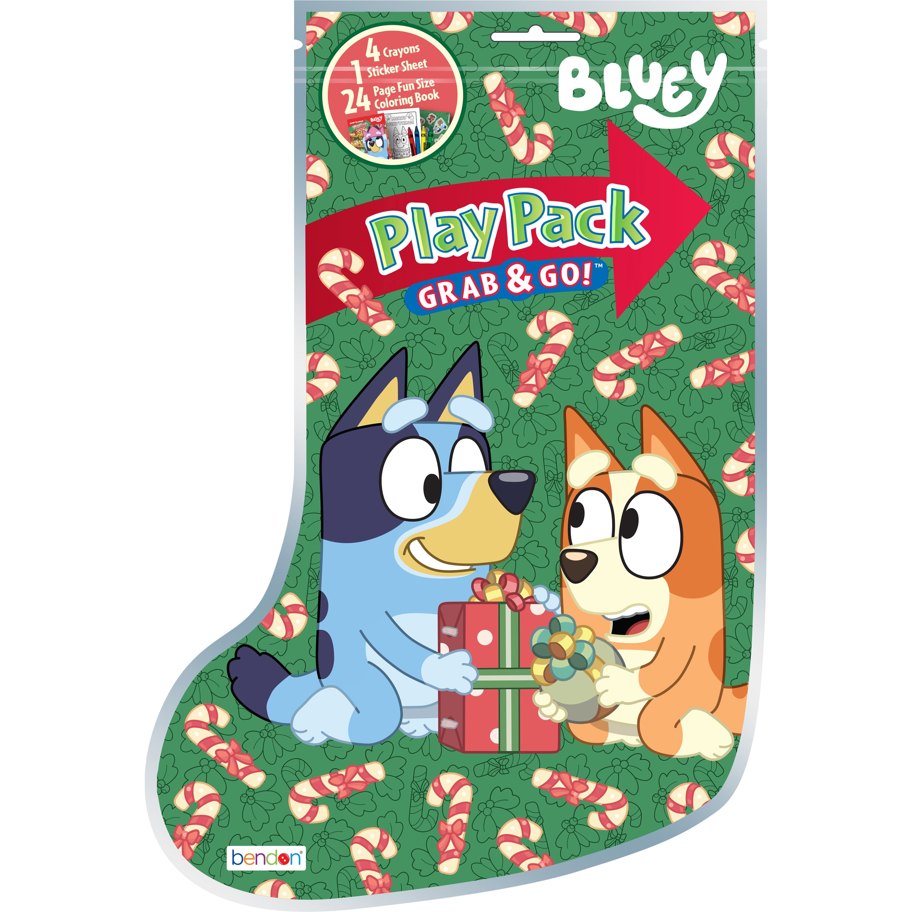 Bluey Christmas Holiday Activity Play Pack with Mini Crayons, Paperback ...