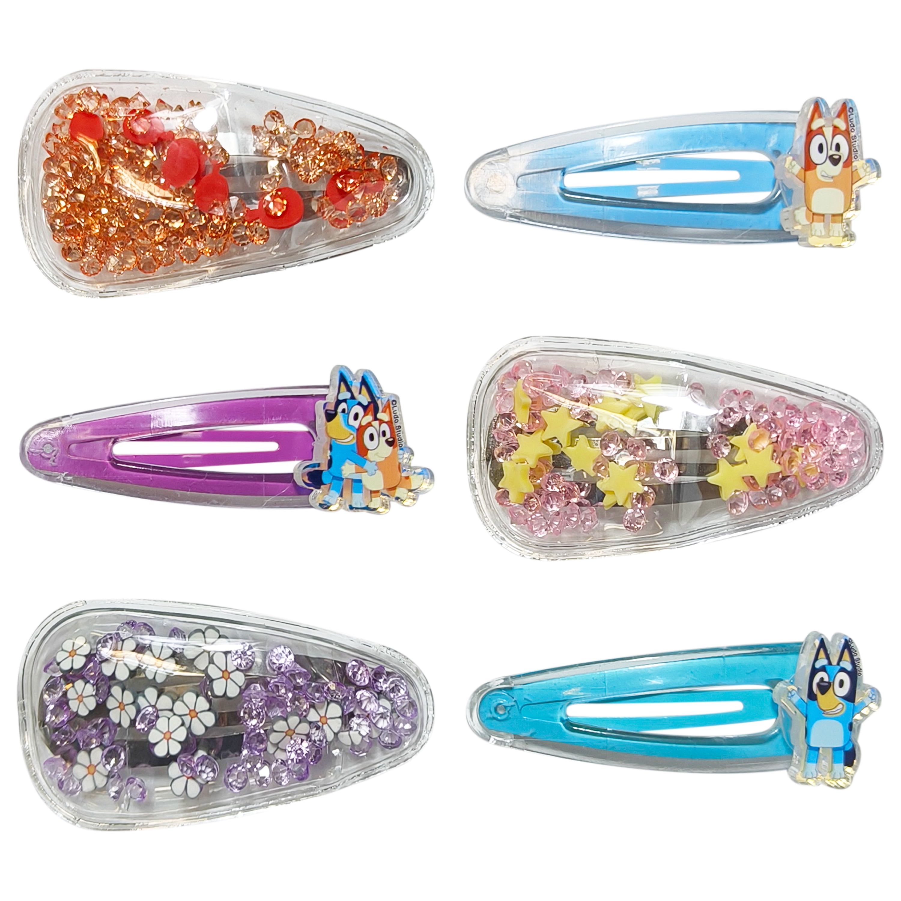 BLUEY SNAP CLIPS - Cute Blue Hair Accessories - Walmart.com