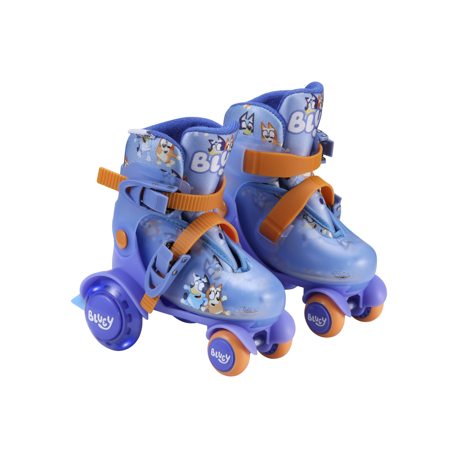 Bluey Training Roller Skates with Light Up Wheels, Size 9-12, Unisex ...